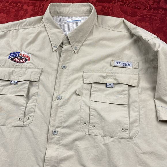 Columbia | Shirts | Columbia Pfg Mack Trucks Shirt Xl Mens Tan Vented ...